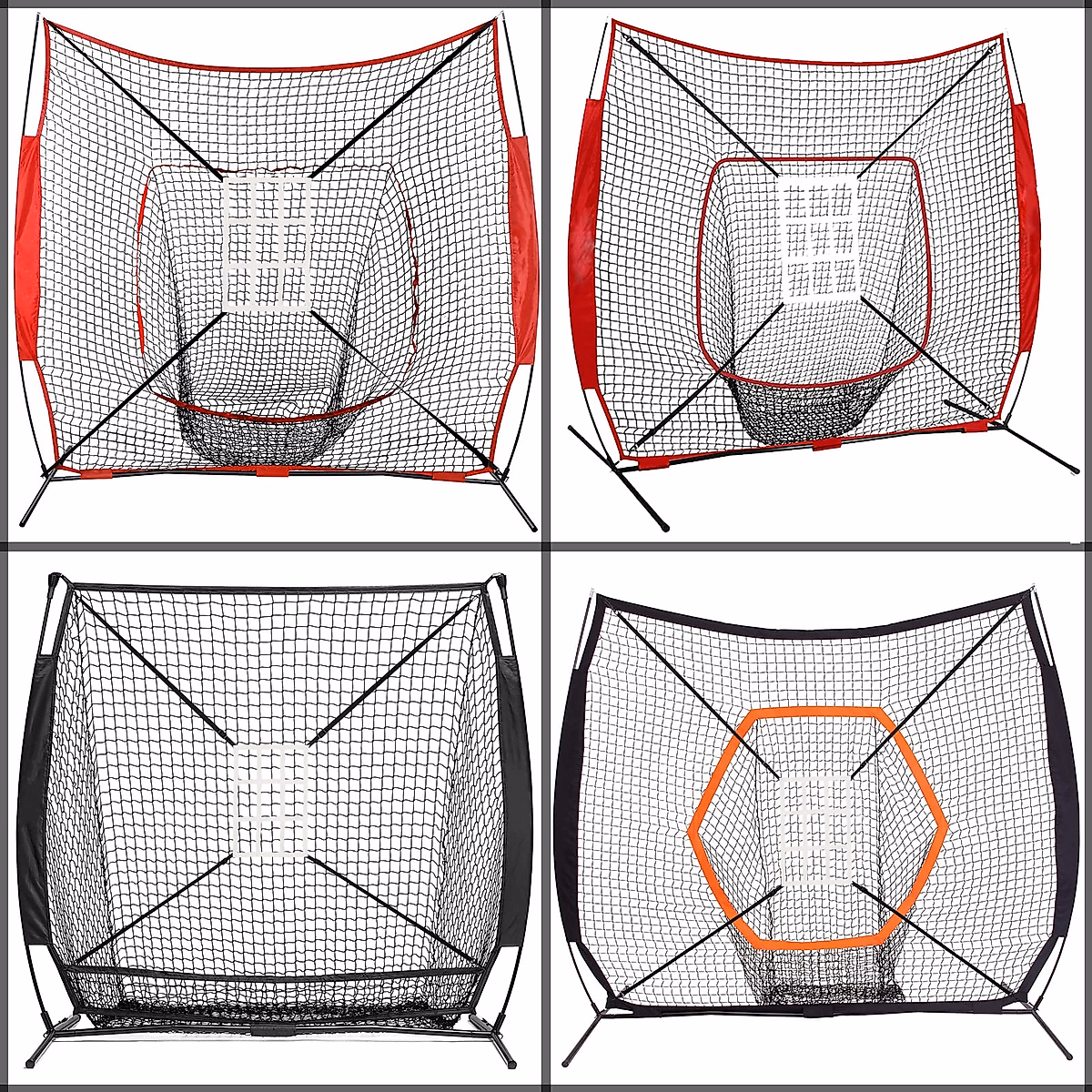 AOLIGEIJS Baseball Net Adjustable Strike Zone Target… (Strike Zone Pro, White)
