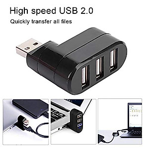 Emoshayoga 3-Port Docking Station Hub Computer Accessory (black)