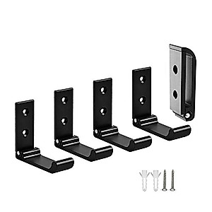 5-Pack Folding Aluminum Alloy Wall Mounted Coat Clothes Hook Single Foldable Wall Hanger for Bathroom Kitchen Bedroom