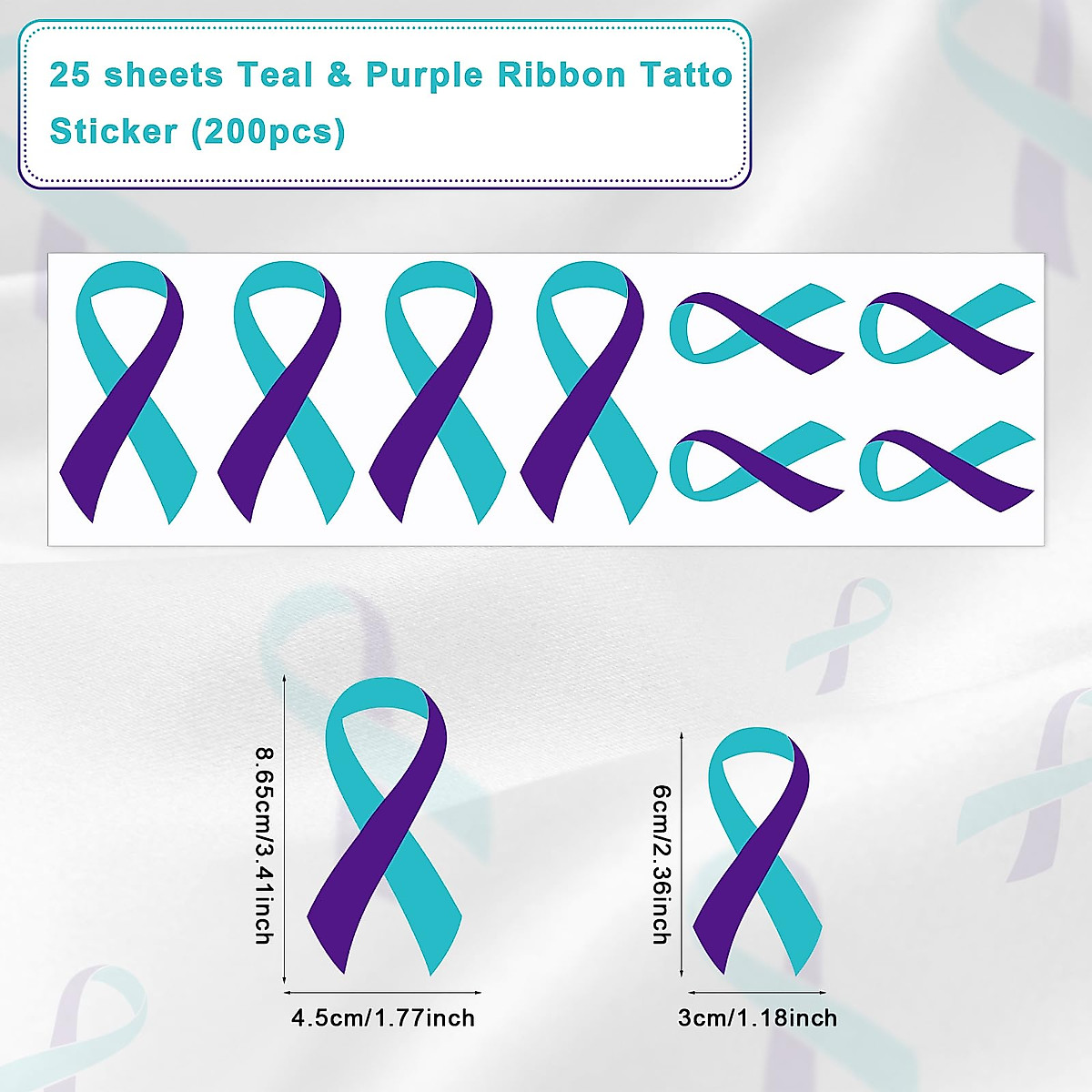 25 Sheets 200 Pcs Suicide Prevention Awareness Temporary Tattoos Stickers Assault Suicide Awareness Tattoos Stickers for Women Men Teen Mental Health Care Charity Activities Supplies