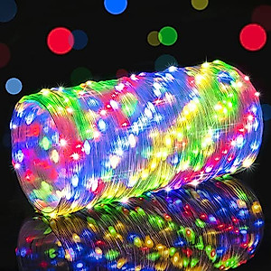 Beewin LED String Lights, 164ft 400 LED Fairy Lights Plug in,Outdoor Tree Lights, UL-Listed Multicolor Copper String Lights for Room Garden Party Christmas Festival Decor(400L Multi-Color)
