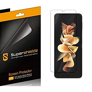 Supershieldz (2 Pack) Designed for Samsung Galaxy Z Flip 3 5G Screen Protector, (Full Coverage) High Definition Clear Shield (TPU)
