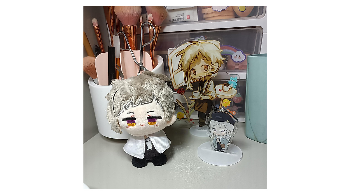 Cute Anime Plush Keychain - Atsushi & BSD Accessories for Backpack