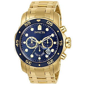 Invicta Men's 0073 Pro Diver Collection Chronograph 18k Gold-Plated Watch