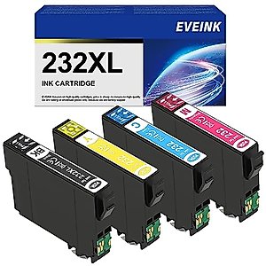 T232XL Ink Cartridge Remanufactured T232 High Capacity Black and Color Combo Ink Cartridge Replacement for Epson Expression Home XP-4200 XP-4205 Workforce WF-2930 WF-2950 Printer(4-Pack)