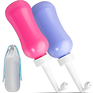 450ML(15.2 OZ) Peri Bottle for Postpartum Care 2 Pack, Portable Travel Bidet for Women, Upside Down Postpartum Peri Bottle for Perineal Recovery and Cleansing After Birth