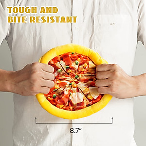 Nocciola Pizza Interactive Dog Toys, Hide and Seek Dog Toys, Squeaky Plush Puzzle Dog Toys for Small to Medium Dogs to Encourages Natural Foraging Skills and Mental Stimulation