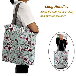 2 Pack Kitchen Reusable Grocery Bags Foldable Washable with Zipper Heavy Duty Folding Shopping Tote Green