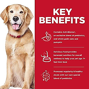 Hill's Science Diet Senior Adult 7+ Dog Dry Food, Perfect Digestion, Chicken Recipe, 22 lb. Bag