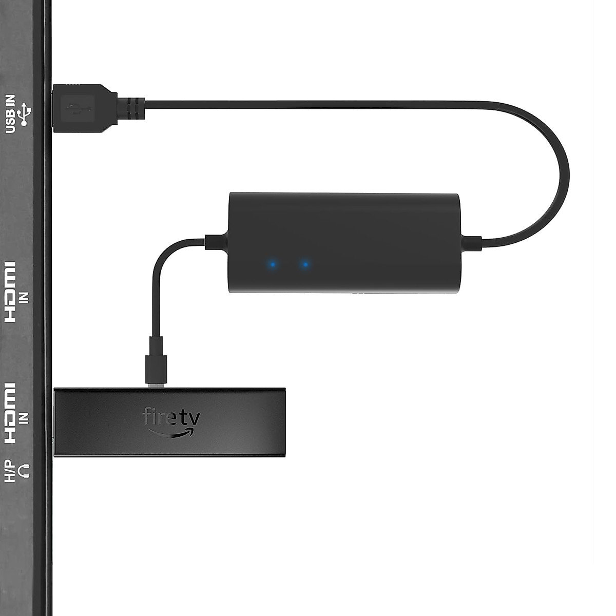 for All Fire TV Sticks Power Adapter USB Cable, Directly Power for TV Stick to Support 4K Video , Eliminating AC Outlet Decluttering Messy TV Cords, Latest Generation 2000mAh Advanced Power Cord