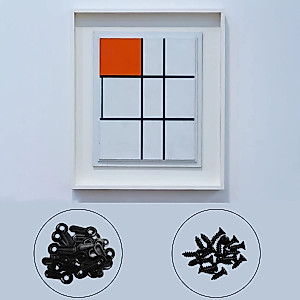 100 Pieces Metal Picture Frames Turn Button Fasteners with 100 Pieces Screws, Picture Frame Hardware Backing Clips Picture Turn Button Frame Picture Turn Button Fasteners Set