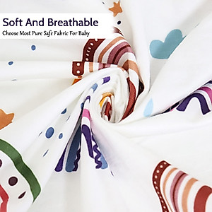 Rainbow World Crib Sheet and Baby Diaper Changing Pad Cover