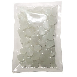 Dergo ☀Glowing Stone,2.2lbs 100 Piece Glow in The Dark Pebbles Rocks Stones Great for Backyard or Indoor Decor Garden Decorations Patio Decoration (B)