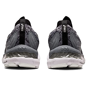 ASICS Women's Gel-Nimbus 23 Knit Running Shoes, 8, Sheet Rock/Black