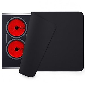 FLASLD Fireproof and Waterproof Stove Top Covers, 21×29.5 inch Electric Stove Cover Mat, Glass Top Stove Cover - Ceramic Glass Cooktop Protector - Flat Top Oven Cover, Black Without Logo