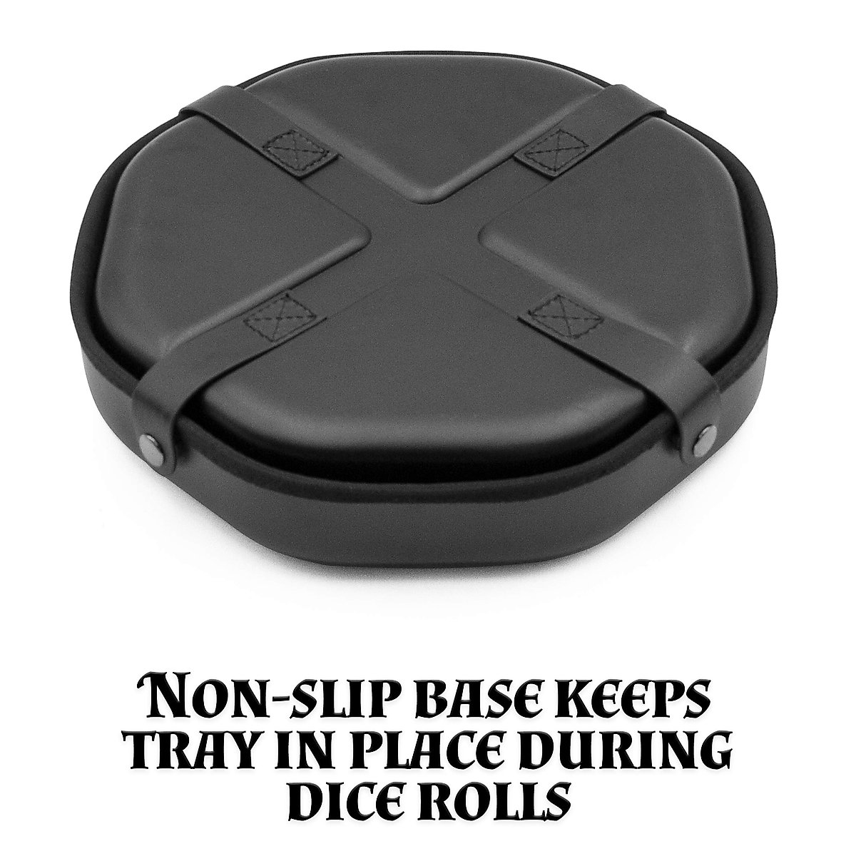 CASEMATIX Dice Tray and Dice Storage Case for Up to 115 RPG Dice - Dice Tray for Rolling with Magnetic Snaps, Embossed Dragon Design and Non-Scratch Interior for Random Rolls Dice Protection