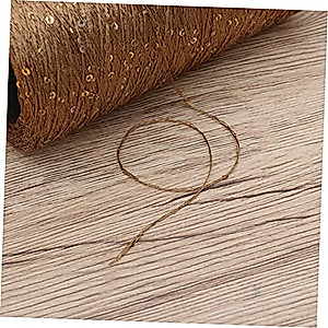 Knitting Yarn Yarn for Crocheting Crotchet Glitter Knitting Yarn Sequin Yarn Cotton Yarn Cone Sequin Line Color Film Knitting Accessories Glitter Yarn Balls Golden Cotton Rope