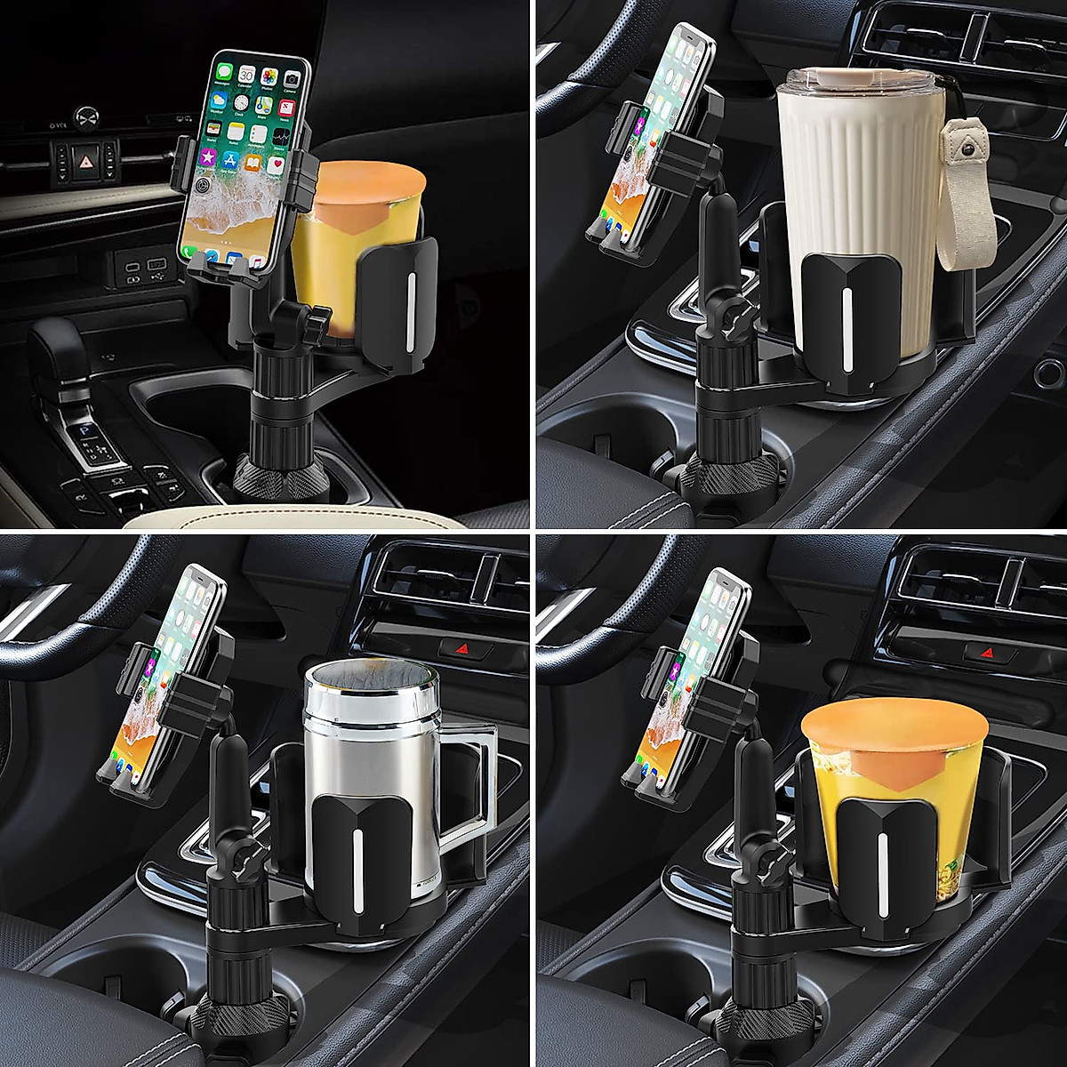 HUMBEST Cup Holder Phone Mount for car ， Phone Mount for car - 360° Rotation Cell Phone Holder car Compatible All Smartphones - Cup Holder Extender for a More Convenient Driving Experience