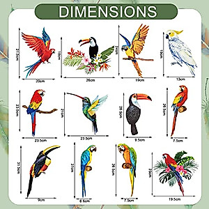 24 Pcs Tropical Birds Honeycomb Paper Cutouts, Parrot Honeycomb, Hanging Parrot Luau Party Decorations, Summer Tiki Bar Party Decor, Flying Bird Hawaiian Party Decor, Parrot Jungle Party Decorations