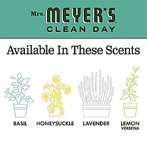 MRS. MEYER'S CLEAN DAY Exfoliating Body Scrub, Sugar Scrub that Leaves Skin Feeling Hydrated & Fresh, Made with Essential Oils, Basil, 8 oz