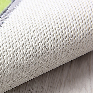 Carvapet 2 Pieces Non-Slip Kitchen Mat Set Rubber Backing Doormat Runner Rug Set, Lemon Design (Grey 15"x47"+15"x23")