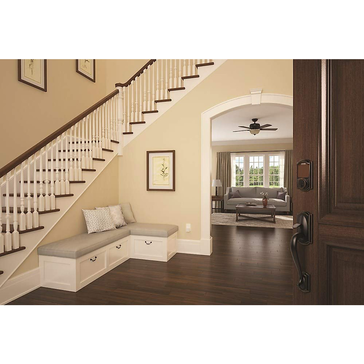 Schlage FE285 716 Acc CAM RH Lower Half Handleset, Camelot Interior Trim, Aged Bronze