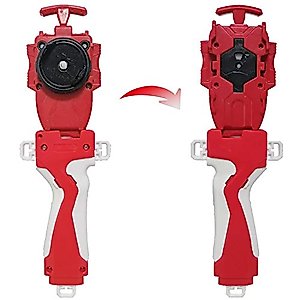 Speder Bey Gyro Blades Launcher and Grip Burst, Light Sparking Battling String Launcher Gyro Right Spin TopToys Accessories(Red)