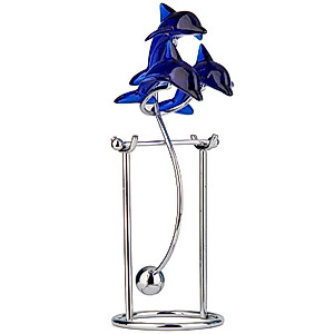 Sunnytech Dolphins Kinetic Art Balancing Decompression Toy Decompressive Science Psychology Home Office Decor Desk Decor Toy (WJ124 HL05 Dolphins Toy)