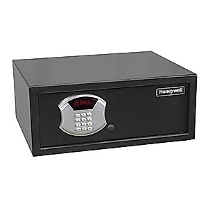 Honeywell Safes & Door Locks - Hotel Room Style Safe Box with Digital Lock - Fits 17" Laptop - LED Display Panel - Low Profile Steel Security Personal Safe for Money - 1.14 Cubic Feet - Black - 5105DS