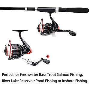 Fishing Pole Combo Set,2.1m/6.89ft 2PCS Collapsible Rods 2PCS Spinning Reels Lures Set Carrier Bag Telescopic Fishing Rods Freshwater Kit Fishing Rod Reel Combos