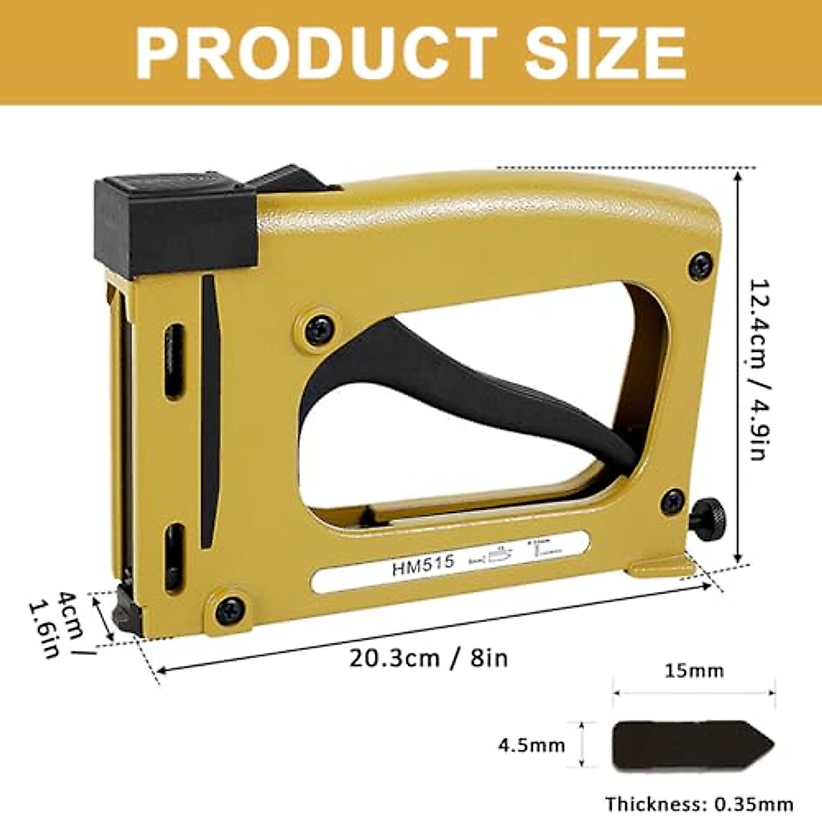 GYKLE Point Driver Framing Tool, Flexible Point Gun Tacker, Lightweight Metal Picture Framing Tool with 1000 Points for Artist Framing Paintings and Pictures