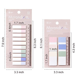 Toosunny 520 Pieces Tabs 2 Size Sticky Index Tabs, Writable and Repositionable File Tabs Flags for Pages or Book Markers, Reading Notes, Classify File