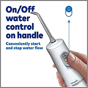 Waterpik Cordless Water Flosser, Battery Operated & Portable for Travel & Home, ADA Accepted Cordless Express, White WF-02C