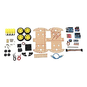 DAUERHAFT Robot Car Chassis, Simple Structure Sturdy Convenient Operation Professional Smart Robot Car Chassis Kit for Replacement