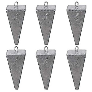 Pyramid Sinkers Fishing Weights, Bullet Fishing Weights Sinkers for Saltwater Surf Fishing Gear Tackle 8oz 6oz 5oz 4oz 3oz 2oz 1oz