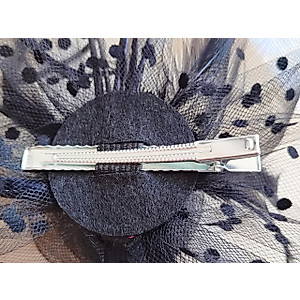 Fascinators Hat Kentucky Derby Tea Party Headwear for Women Girls Flower Mesh Ribbons Feathers Headband (US, Alpha, One Size, One Size, Black)