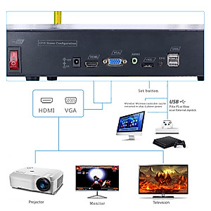 RegiisJoy 28890 Games in 1 Pandora 60S Arcade Game Console Retro Game Machine for PC & Projector & TV, 2-4 Players, 1280X720, 3D Games, Search/Hide/Save/Load/Pause Games, Favorite List