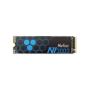 Netac 1TB NVMe PCIe Gen3x4 M.2 Internal Solid State Drive Up to 3,100 MB/s with Aluminum Heatspreader 300TBW, Built for Gaming