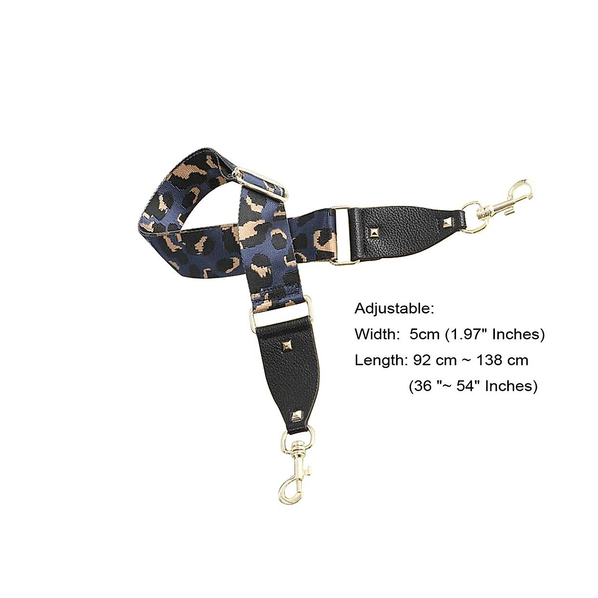 1.97" Wide Strap Adjustable Crossbody Bag Strap Replacement All-Match Canvas Strap Purse Strap Handbags Strap (Dark Blue)