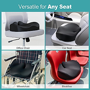 Foamula Seat Cushion for Office Chair, Memory Foam Sciatica Pain Relief Pillow, Seat Cushion for Hip, Tailbone, Coccyx Pain, Desk Chair Cushion for Office, Home Chair, Gaming Chair, Car, Wheelchair