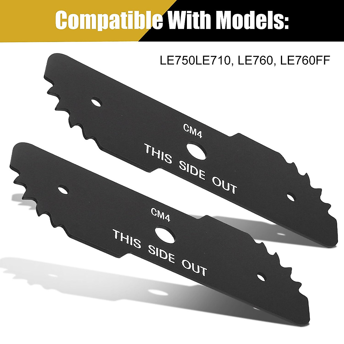 Haiouus 243801-02 Edger Blade, Compatible with Black & Decker 243801-00 LE750 & EH1000 Edger Replacement, Also Fits 40-519 Replacement Blade Edger (2)