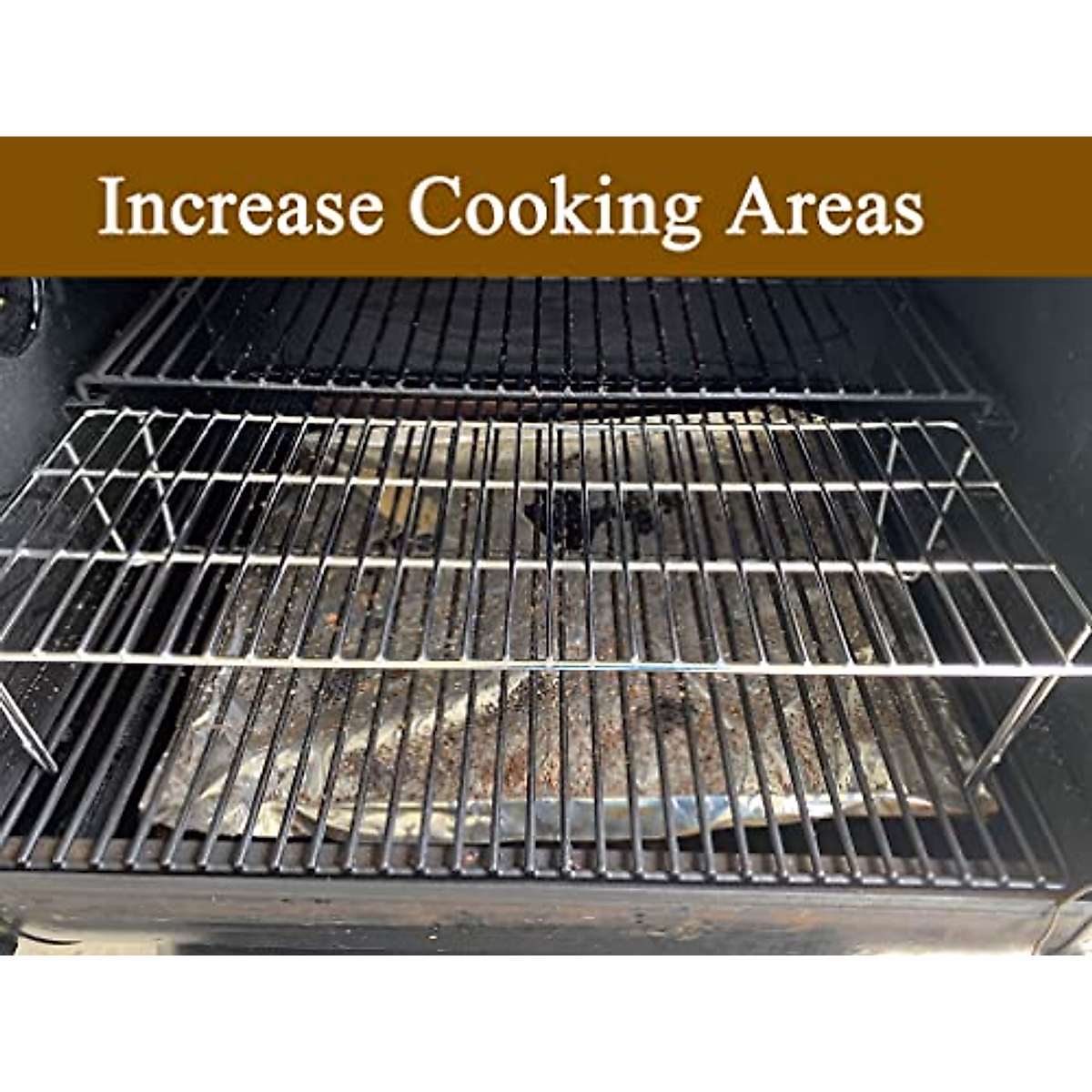 QuliMetal Grill Warming Rack for Green Mountain Grills Daniel Boone Pellet Grills, Stainless Steel, Replacement Parts for GMG-6008