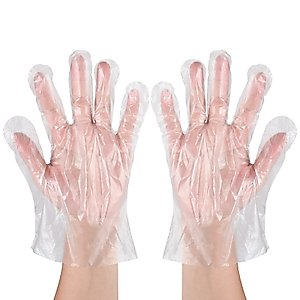 Disposable Food Prep Gloves - 500 PCS Disposable Plastic Gloves forFood Safe, Food Handling, Cooking，One Size Fits Most