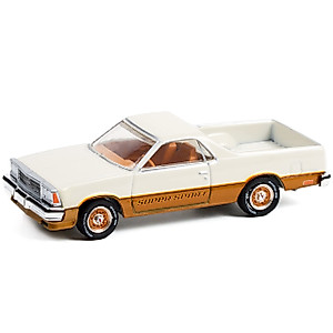 1980 Chevy El Camino SS Super Sport White and Gold Greenlight Muscle Series 26 1/64 Diecast Model Car by Greenlight 13310 C