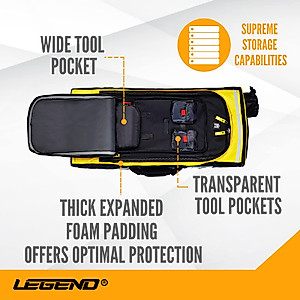 Legend XT720 Bow Backpack for Recurve Bow - Nylon Takedown Recurve Archery Bow Bag - Storage Compartments for Accessories & Gear - Protective Padding for Equipment Safety - Includes Arrow Tube Case