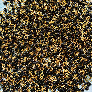 Comimark 100Pcs Black Gold Tone Soldering PCB Board Breadboard Test Point Pin
