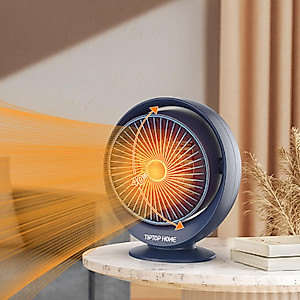 Space Heater, 800W PTC Fast Heating Ceramic Room Small Heater, Two-Speed Portable Heater Fan with Adjustable, Overheating Protection, Dumping Shutdown, Electric Heaters for Home Bedroom, Office