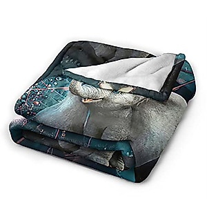Fantasy Elephant Butterfly Blanket Elephant Gifts for Women Girls Super Warm Soft Cozy Elephant Throw Blanket Plush Flannel Blanket for Kids Adults Bed Birthday Gifts 40"X50"