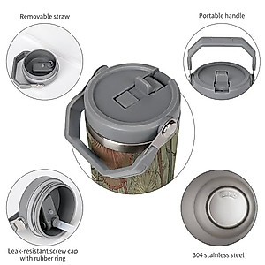 30 Oz Tumbler with Foldable Handle And Flip Straw,Leaves And Dandelions Vacuum Insulated Travel Coffee Tumblers,Stainless Steel Leak-Proof Water Bottle,Fits in Cup Holder,Keep Cold 24H & Hot 12H