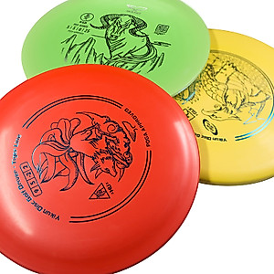 Yikun Disc Golf Starter Set PDGA Approved 4 Disc Golf Starter Kits for Men, Women, and Kids, Putter, Midrange, Driver, Mini Disc, Weight Ranges 165-175, Beginner Discs Golf Set
